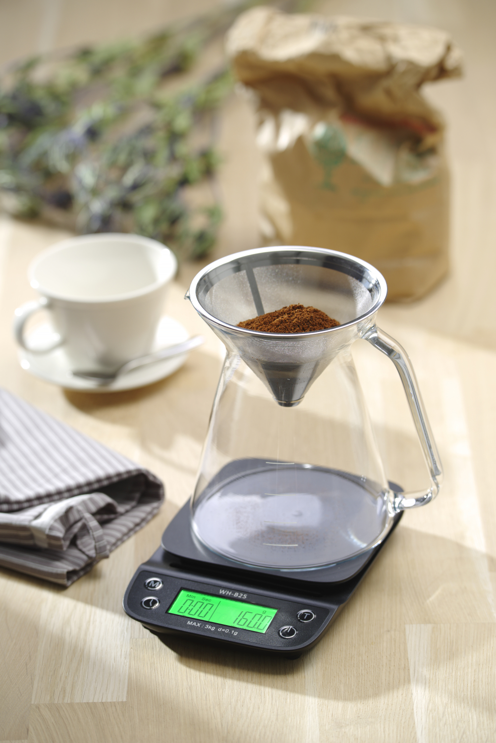 Nagy pontosságú mérleg időzítővel - 3 Kg - 130x190x(H)25mm - HFSE HENDI ...